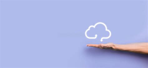 Business Woman Holding Icon Cloud Computing Network And Icon Connection