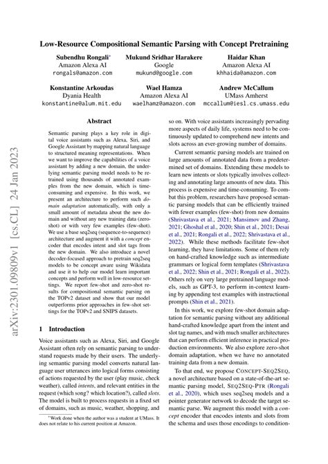PDF Low Resource Compositional Semantic Parsing With Concept Pretraining