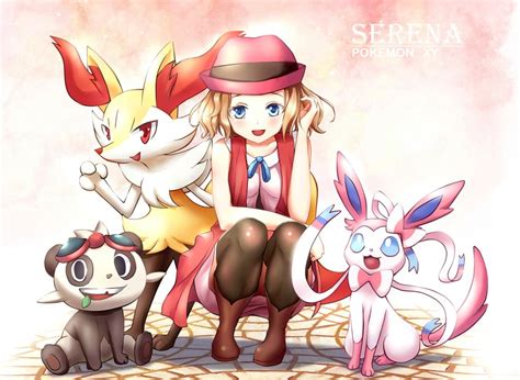 Serena Sylveon Braixen And Pancham Pokemon And 2 More Drawn By