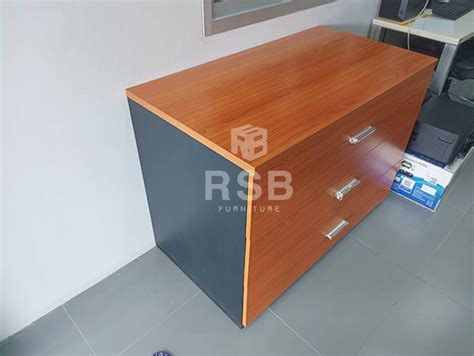 ตู้เอกสาร 3 ลิ้นชักเต็ม ความลึกพิเศษ ขนาด 110 X 60 สูง 80 Cm รหัส 3770 โต๊ะทำงาน โต๊ะ