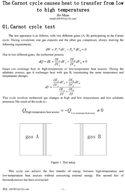 This Thermodynamic Cycle Invalidates The Second Law Of Thermodynamics Researchgate