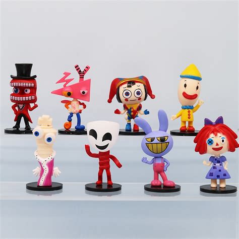 Jual The Amazing Digital Circus Action Figure Set Isi 8pcs Pomni Jax Gangle Caine Ragatha Kinger