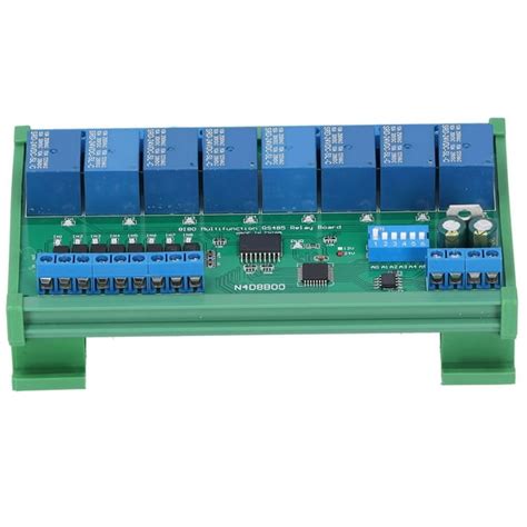 Din35 Rail Board 8 Input 8 Output 24v Rs485 Relay Module For 64
