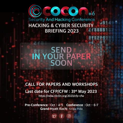 Manu Zacharia On Linkedin C0c0n Conference Hacking Hackingconference Cfp Cfw Callforpapers…