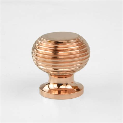 Reeded Beehive Solid Brass Cabinet Kitchen Drawer Knobs Handles Polish