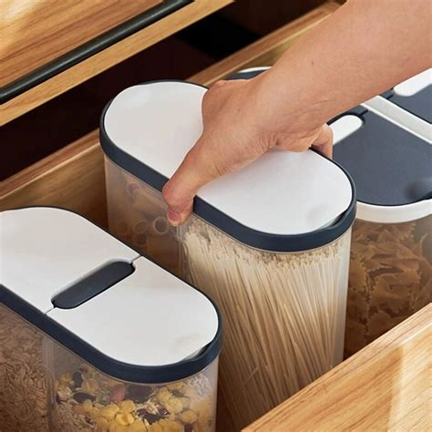 Badu Bg Прозрачен Pp пластмасов запечатан буркан дозатор за зърнени храни кутия за съхранение