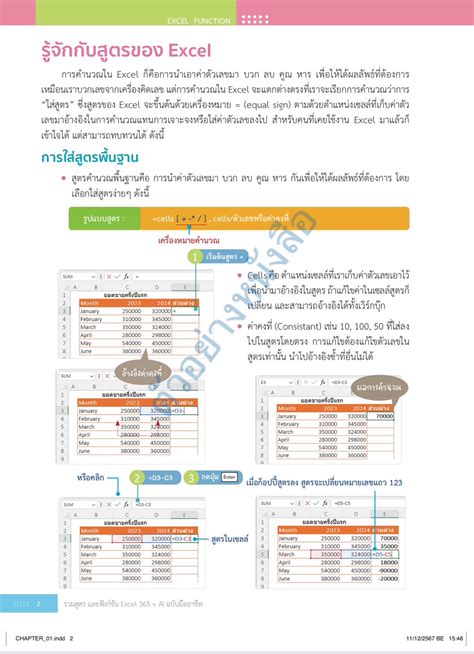 รวมสูตร และฟังก์ชั่น Excel 365 Ai ฉบับมืออาชีพ Excel Shopee Thailand