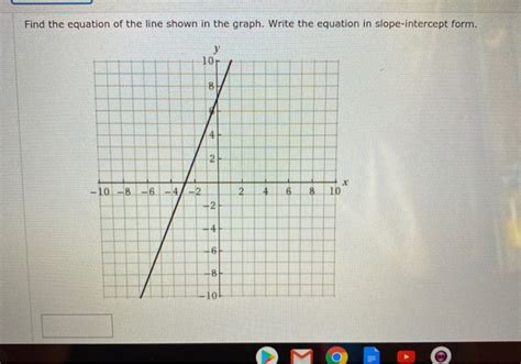 Solved Find The Equation Of The Line Shown In The Graph