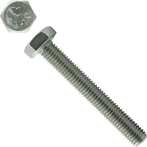 Eisenwaren2000 Sechskantschrauben Vollgewinde M8 X 10 Mm 2 Stück