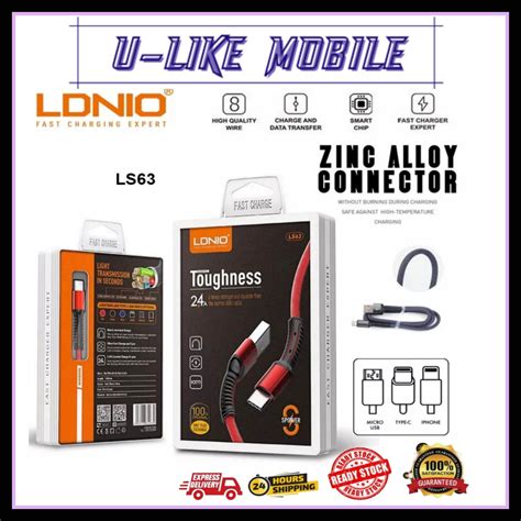 Ldnio Ls63 1m Fast Charge Toughness Data Cable For All Model Lazada