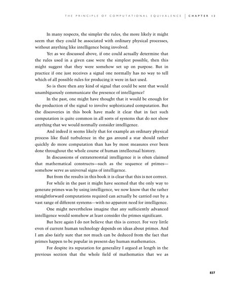 Intelligence In The Universe A New Kind Of Science Online By Stephen Wolfram [page 837]