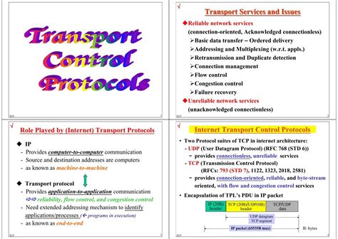 Transport Services And Issues Internet Transport Control Protocols
