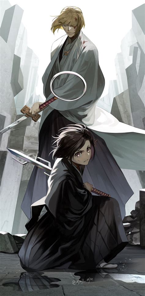 Hirako Shinji And Hinamori Momo Bleach And More Drawn By Ajuji Aju Danbooru