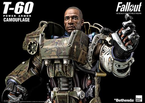Fallout 1 6 T‐60 Camouflage Power Armor Threezero Store