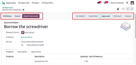 Approvals In Odoo 17 Odoo V17 Enterprise Edition Book