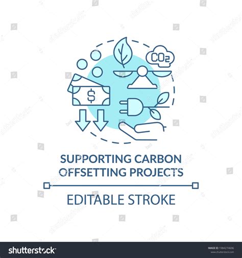 Supporting Carbon Offsetting Projects Concept Icon Stock Vector Royalty Free 1984274606