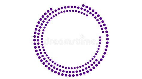 Animated Violet Circular Frame Spins Purple Symbol From Point Circle Rotates Copy Space For