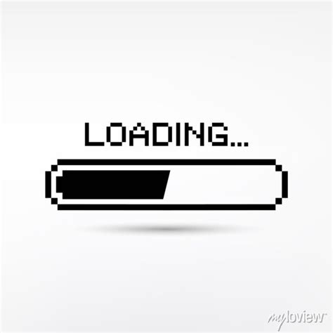 Pixel Art 8 Bit Loading Bar Concept Loading Or Installing Process Wall