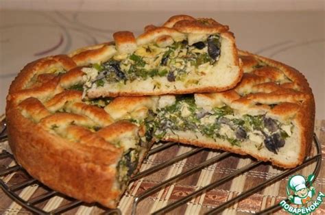 Пирог из творожного теста с грибами Рецепт Идеи для блюд Пирог Грибы
