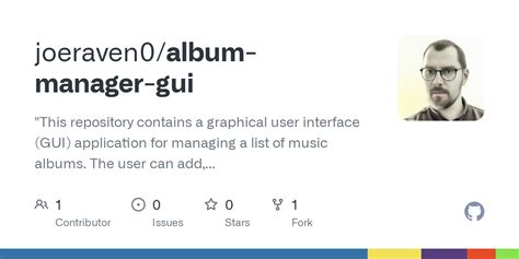github joeraven0 album manager gui this repository contains a graphical user interface gui