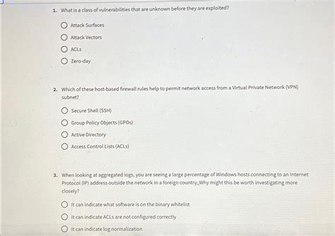 Solved What Is A Class Of Vulnerabilities That Are Unknown