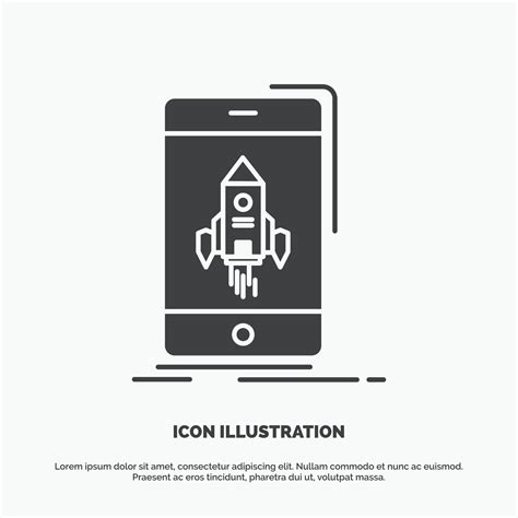 Game Gaming Start Mobile Phone Icon Glyph Vector Gray Symbol For Ui And Ux Website Or
