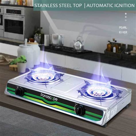 Panascope Double Burner Gas Stove 120mm Burner Dapur Masak