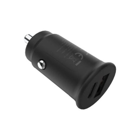Dubbele USB Autolader 30W Quick Charge 2 0 USB A En USB C Zwart