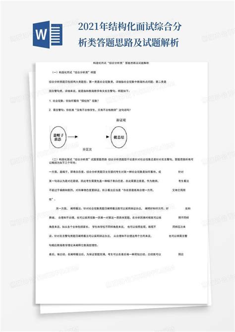 2021年结构化面试综合分析类答题思路及试题解析word模板下载 编号lvednynv 熊猫办公