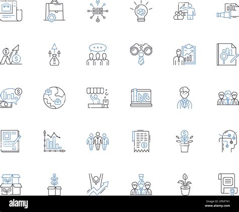 Project Insights Line Icons Collection Analysis Strategy Innovation Implementation