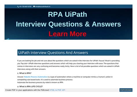 Uipath Interview Questions Pdf It Was Productive Ppt