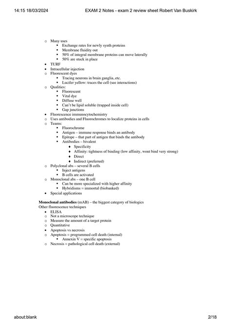 Solution Exam 2 Notes Exam 2 Review Sheet Robert Van Buskirk Studypool