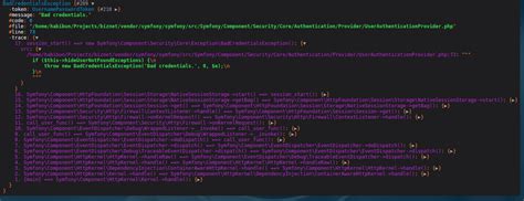 Php Override Badcredentialsexception On Login Fail With Symfony And