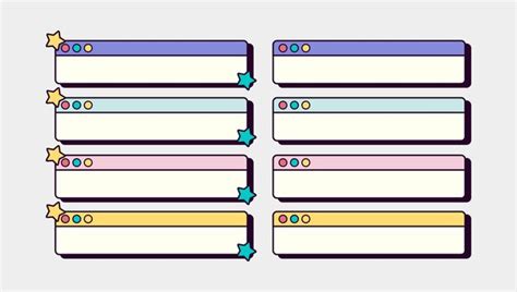 Cuadro De Texto De Cute Retro Vector Premium
