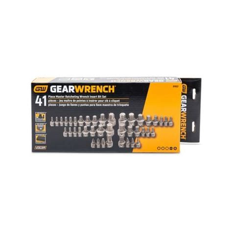 Gearwrench 41 Piece Phillip Slotted Torx Hex Triple Square Insert Bit Set For 6 And 12 Point