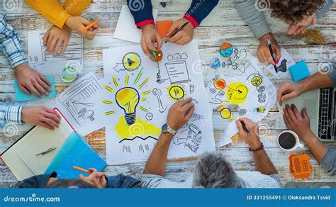 Brainstorming For Ideas Work Meeting Debating Or Team Communication Colleagues In Business