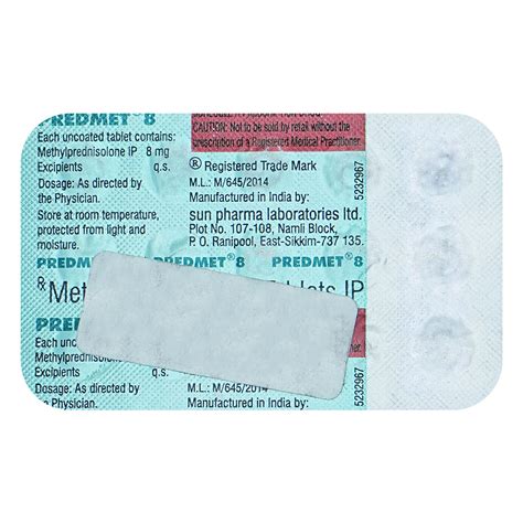 Predmet 8 Mg Tablet Uses Side Effects Price Apollo Pharmacy