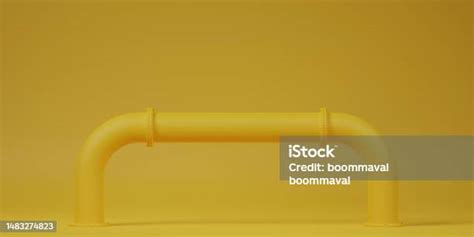 노란색 천연 가스 파이프라인 또는 산업 파이프 배경의 개념 3d 그림 0명에 대한 스톡 사진 및 기타 이미지 0명 3차원 형태 강철 Istock