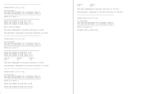 Solved Cop 3014 Program 5 Area And Perimeter Calculator