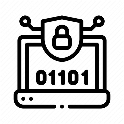 Data Encryption Technology Protection Cyber Security Laptop Icon Download On Iconfinder