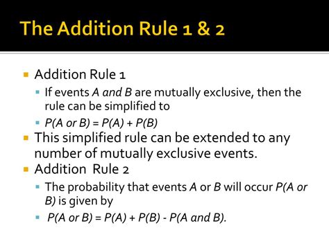 PPT 3 3 The Addition Rule PowerPoint Presentation Free Download ID 1609770