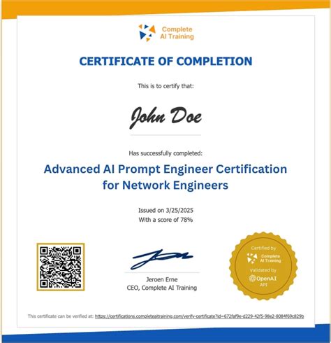 Advanced Ai Prompt Engineer Certification For Network Engineers
