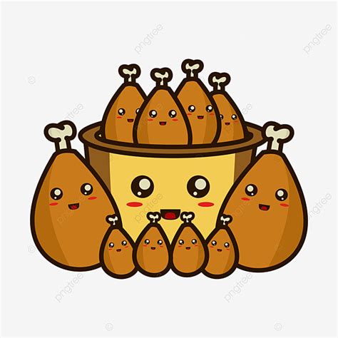 귀여운 프라이드 치킨 그림 만화 일러스트 음식 일러스트 귀엽다 프라이드 치킨 만화 일루 스트라시 Png 일러스트 및 벡터 에 대한 무료 다운로드 Pngtree