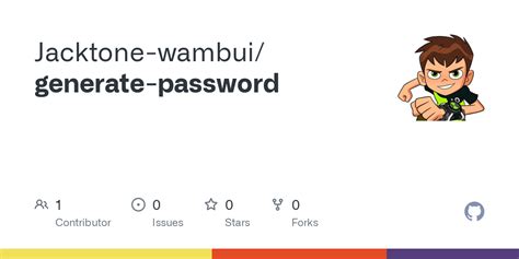 Github Jacktone Wambuigenerate Password
