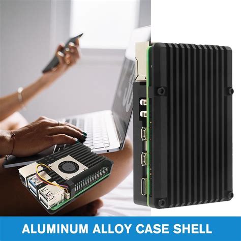Raspberry Pi 5 Aluminum Alloy Case Shell W Radial Blower Fan For Raspberry F4 Ebay