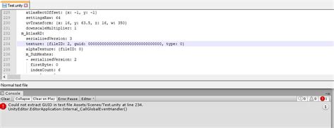 Could Not Extract Guid In Text File Unity At Line Questions