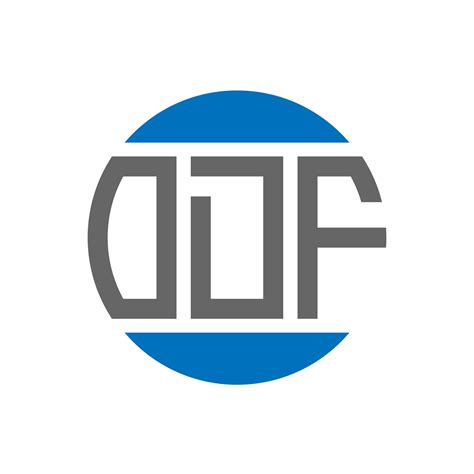 ODF Letter Logo Design On White Background ODF Creative Initials Circle Logo Concept ODF