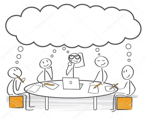 Brainstorming Together Vector Illustration — Stock Vector
