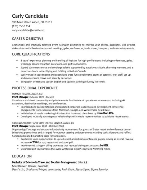 Naming Your Resume