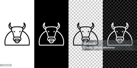 흑백 배경에 격리 된 줄 황소 아이콘을 설정합니다 스페인 싸움 황소 벡터 가정 생활에 대한 스톡 벡터 아트 및 기타 이미지 가정 생활 검은색 공격성 Istock